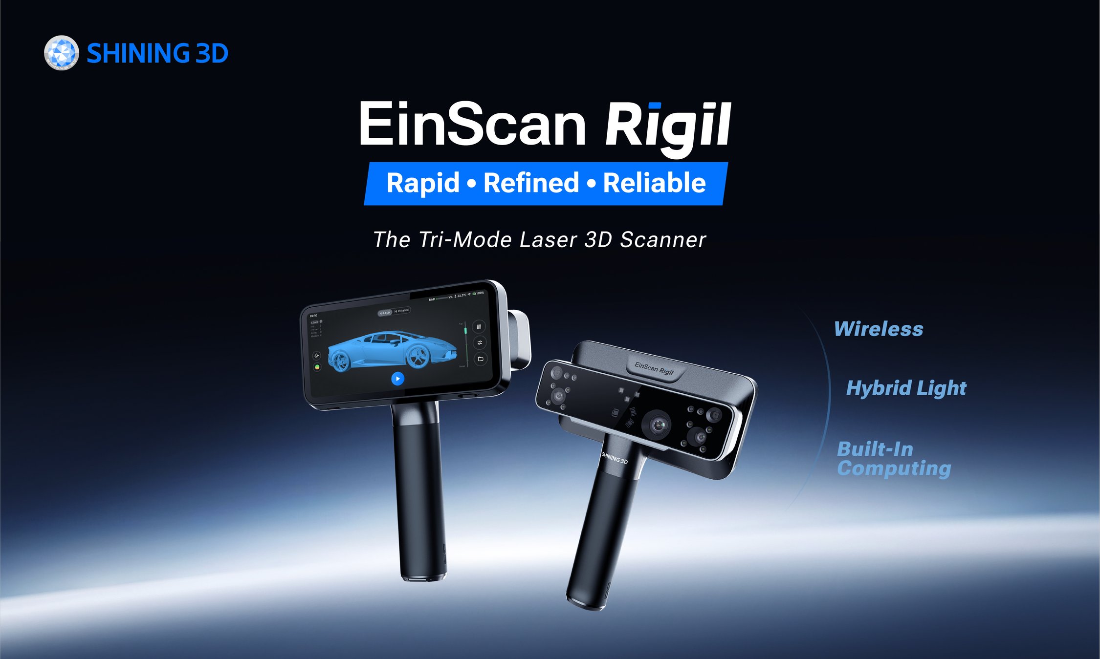 EinScan Rigil Launched: The World’s First Tri-Mode Laser 3D Scanner